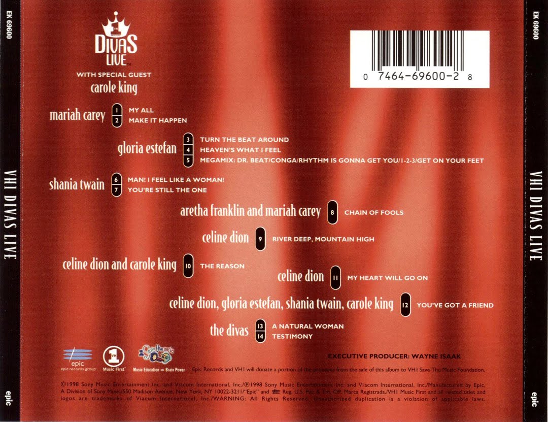 Encarte: VH1 Divas Live (1998)